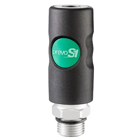 1/4inch BSPP Prevost ESI 07 Parallel Male Threaded Coupling - BearingBoys