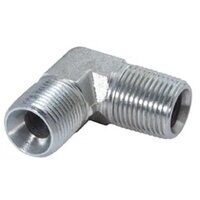 1/2inch BSPP x 1/2inch BSPT Male Compact 90 Degree Fixed Elbow Hydraulic Adaptor - BearingBoys