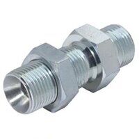1/2inch x 1/2inch BSPP Male Bulkhead with Locknut Hydraulic Adaptor ...