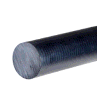 Nylon 6.6 Black Rod (Mos2 Lubricated) 16mm dia x 1000mm - BearingBoys