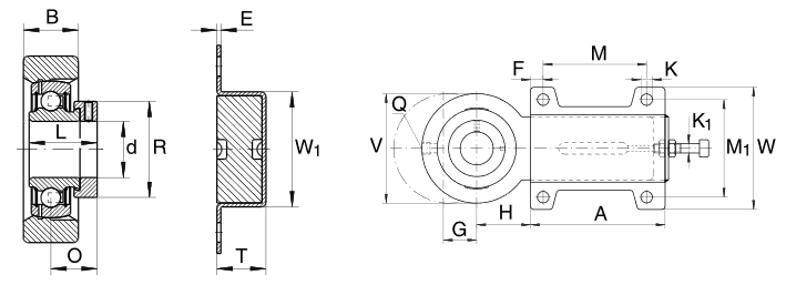 PHUSE50 50mm INA Take-Up Housing Unit - BearingBoys