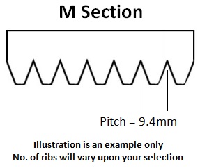 PM6121/6 Gates Micro-V Belt (2410M6) - BearingBoys
