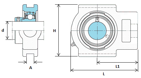 TU55FM SKF 55mm Take-up Unit with Eccentric Locking Collar - BearingBoys